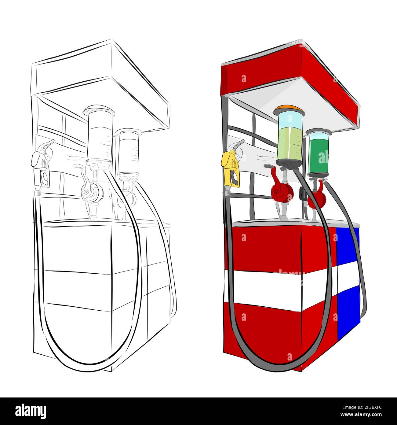 Mini gas station Stock Vector Images - Alamy