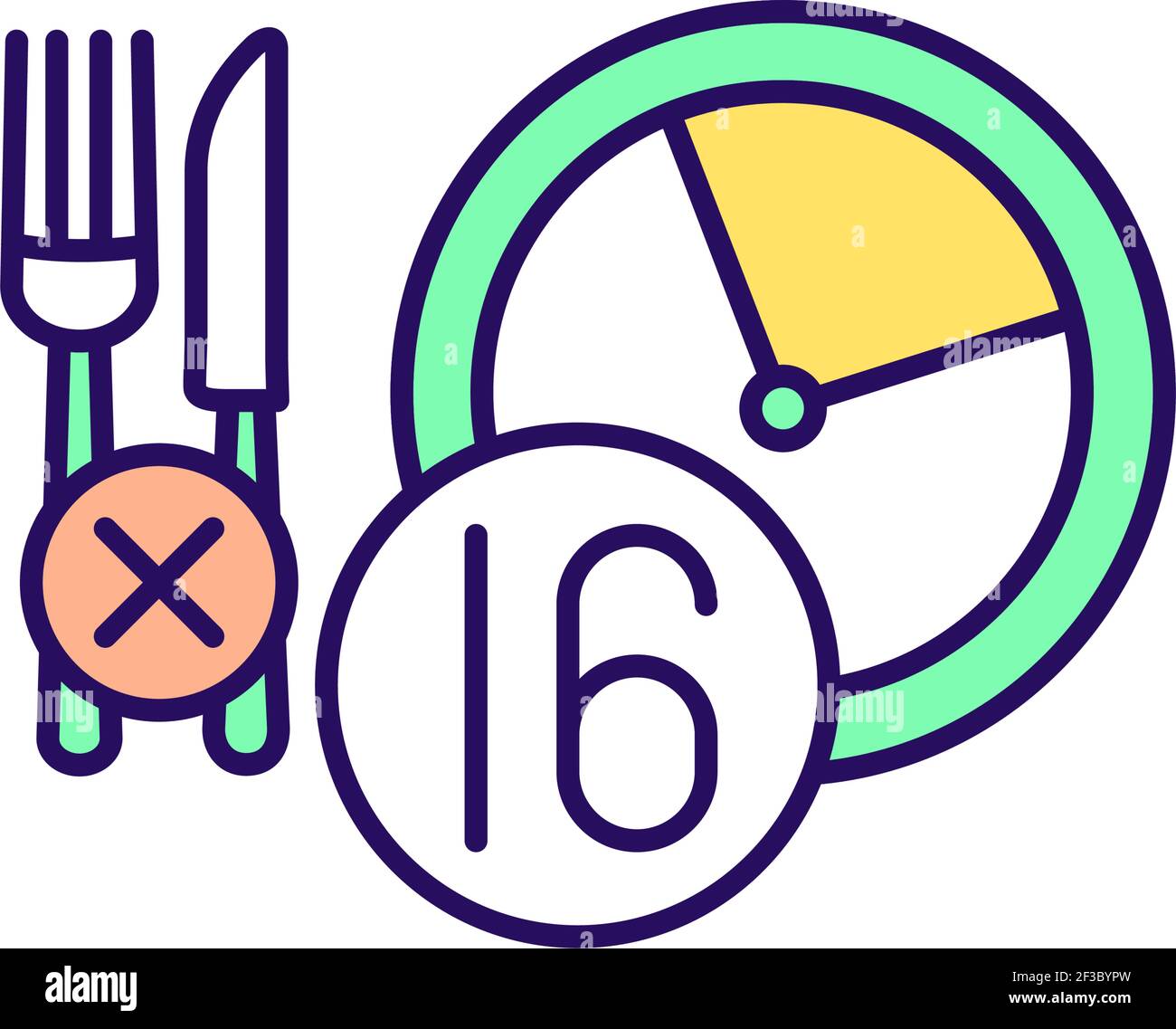 Intermittent fasting strategy RGB color icon Stock Vector Image & Art ...