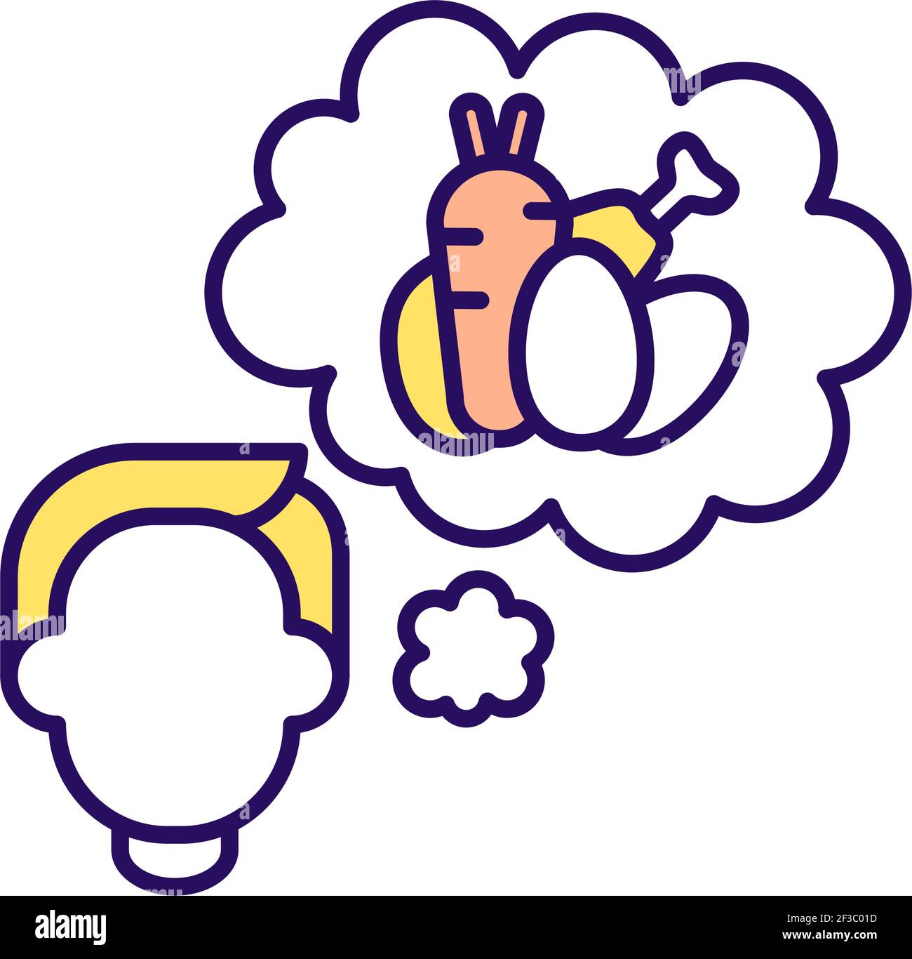 Thinking of food Cut Out Stock Images & Pictures - Alamy