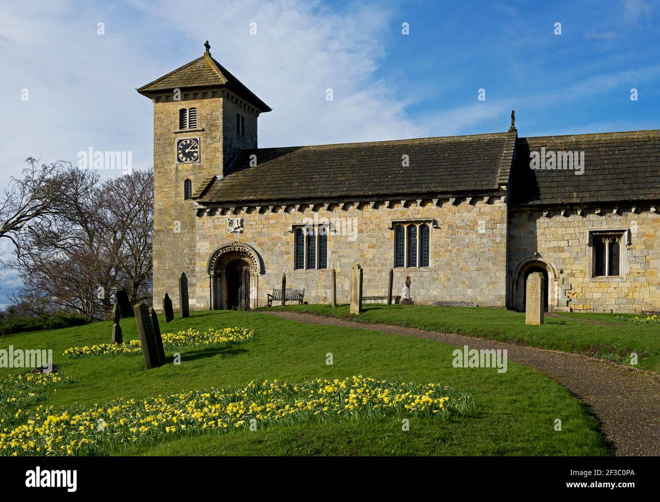 John the Baptist's Church in the village of Healaugh, North Yorkshire ...