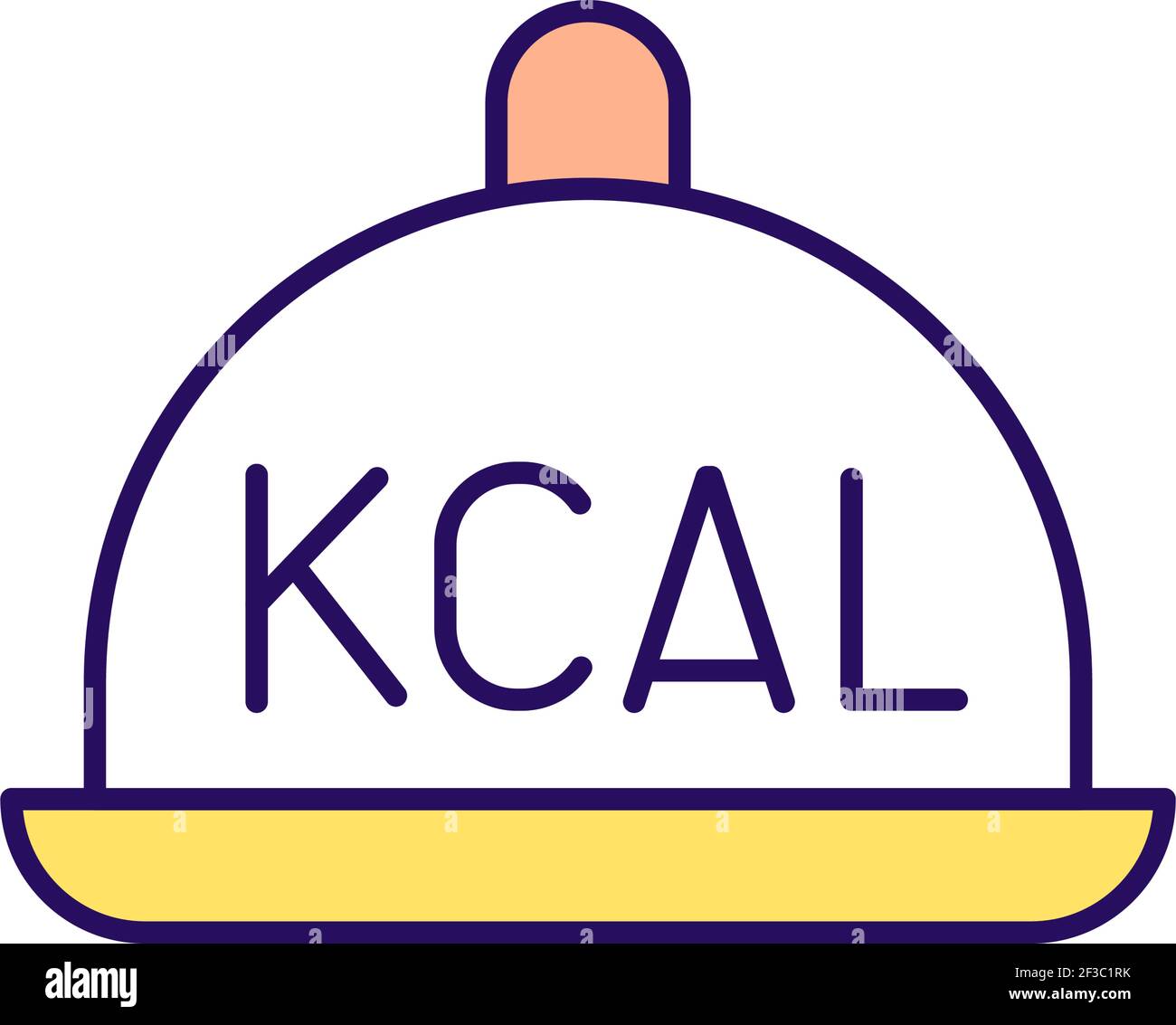 Calorie count in meal serving RGB color icon Stock Vector Image & Art ...