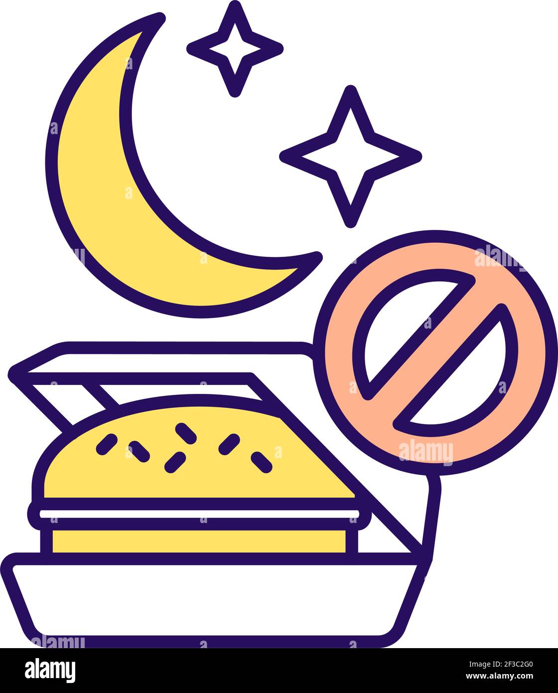 No junk food RGB color icon Stock Vector Image & Art - Alamy