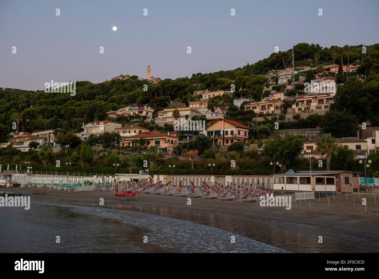 Marina Di Andora Beach Stock Photo - Alamy