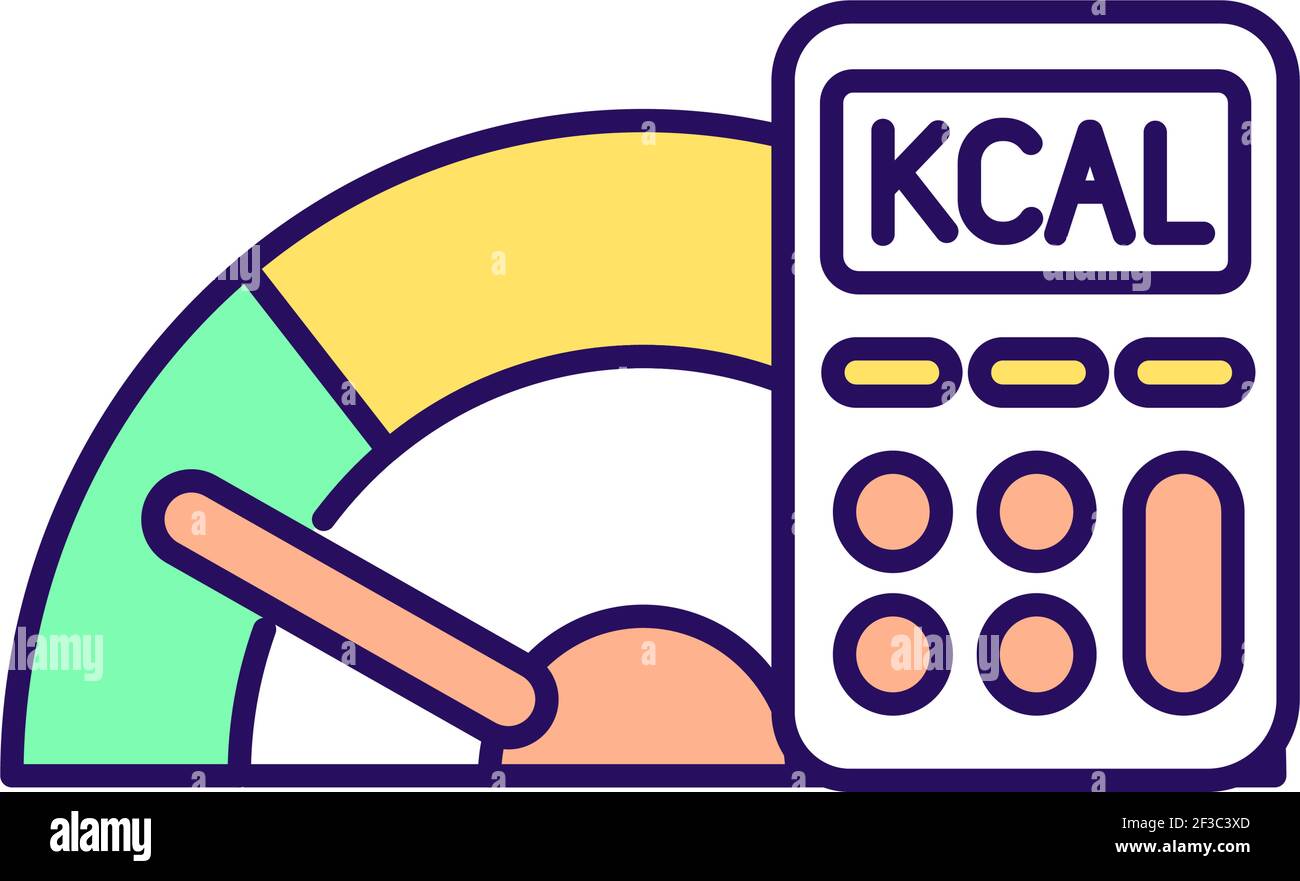 Reduce calories RGB color icon Stock Vector Image & Art - Alamy