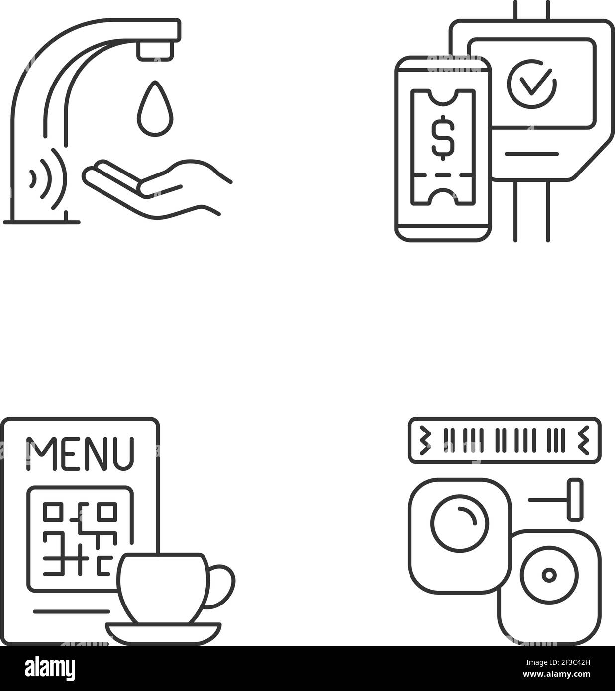 Nfc technology contactless icons Cut Out Stock Images & Pictures - Alamy