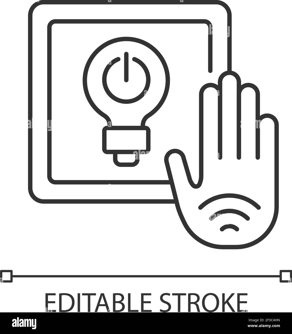 No touch light switch linear icon Stock Vector Image & Art - Alamy