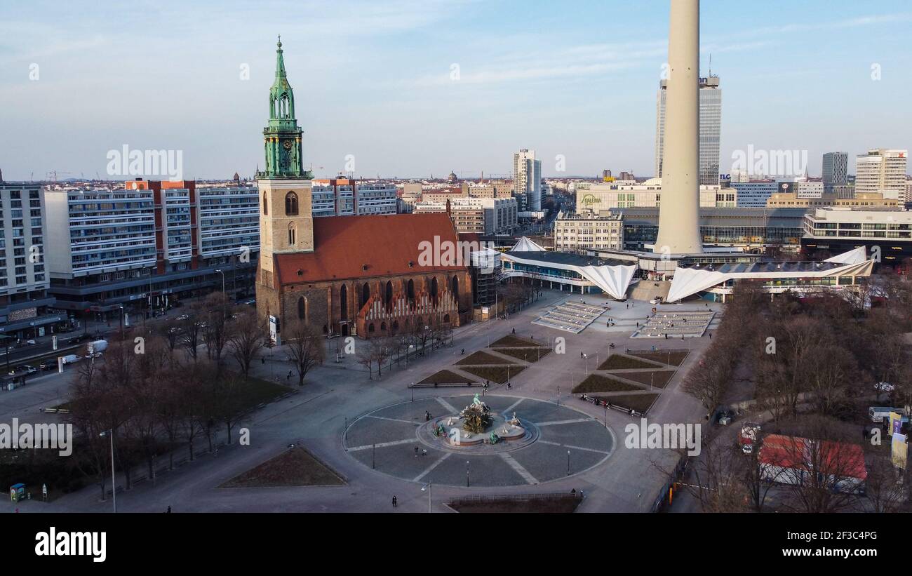 Alexanderplatz Square and TV Tower in Berlin Stock Photo - Alamy