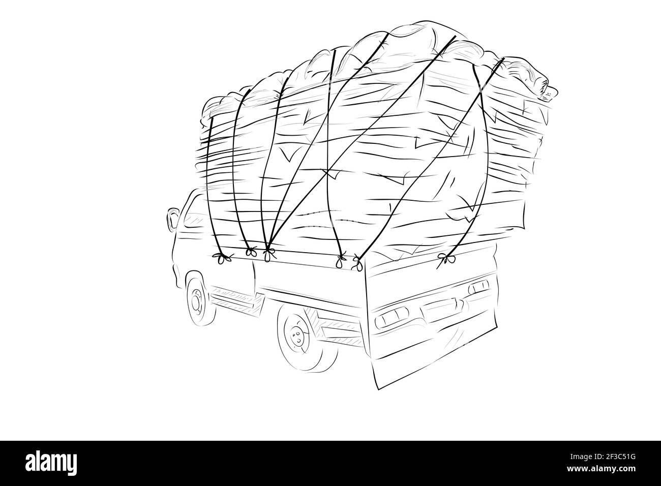 Overload truck Stock Vector Images - Alamy