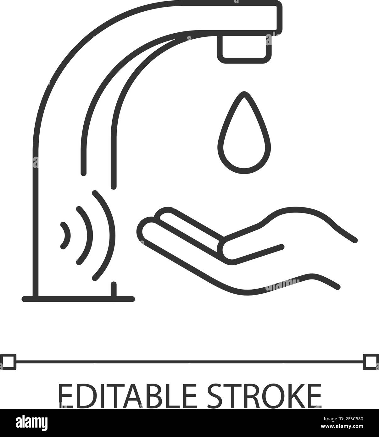 Automatic water tap linear icon Stock Vector Image & Art - Alamy