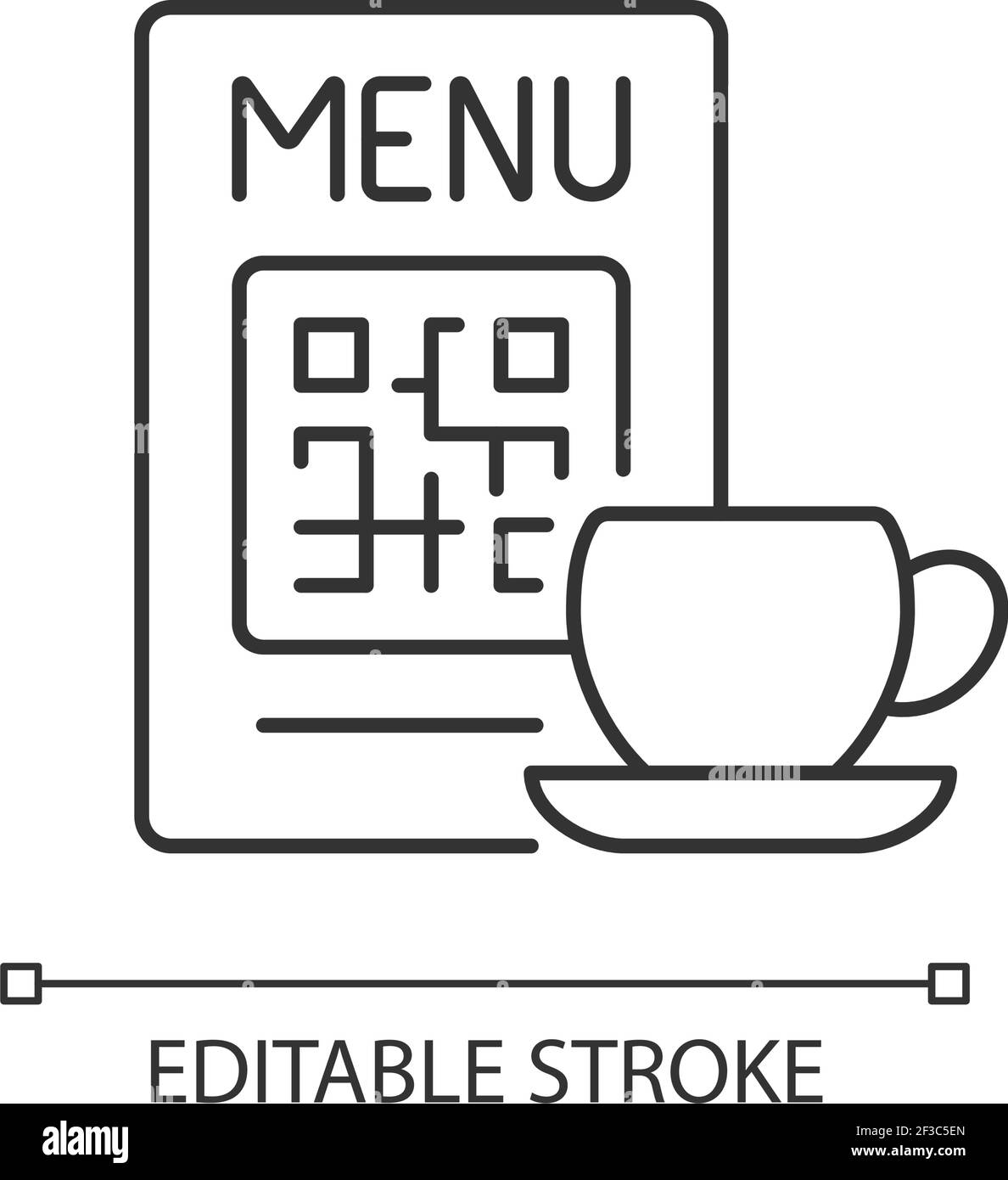 QR menu linear icon Stock Vector Image & Art - Alamy