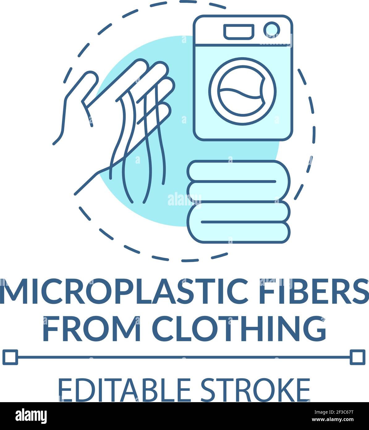 Microplastic fibers from clothing concept icon Stock Vector Image & Art ...