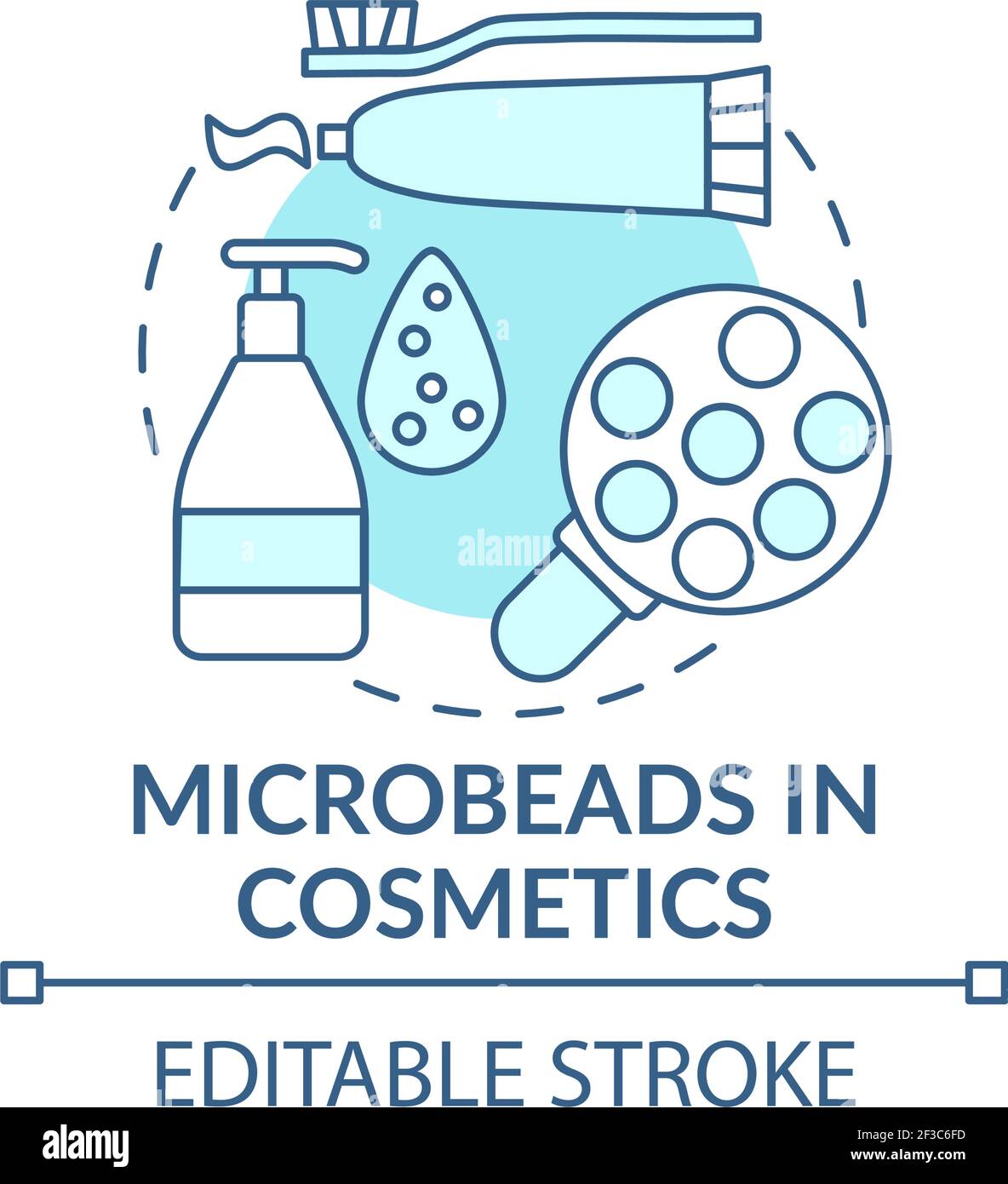 Microbeads in cosmetics concept icon Stock Vector Image & Art - Alamy