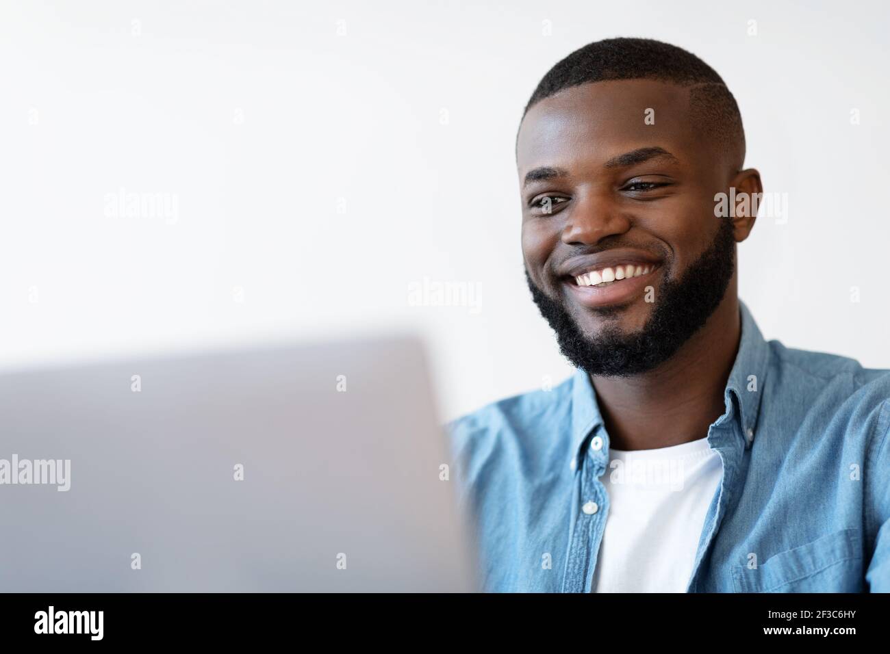 Closeup shot young man using hi-res stock photography and images - Alamy