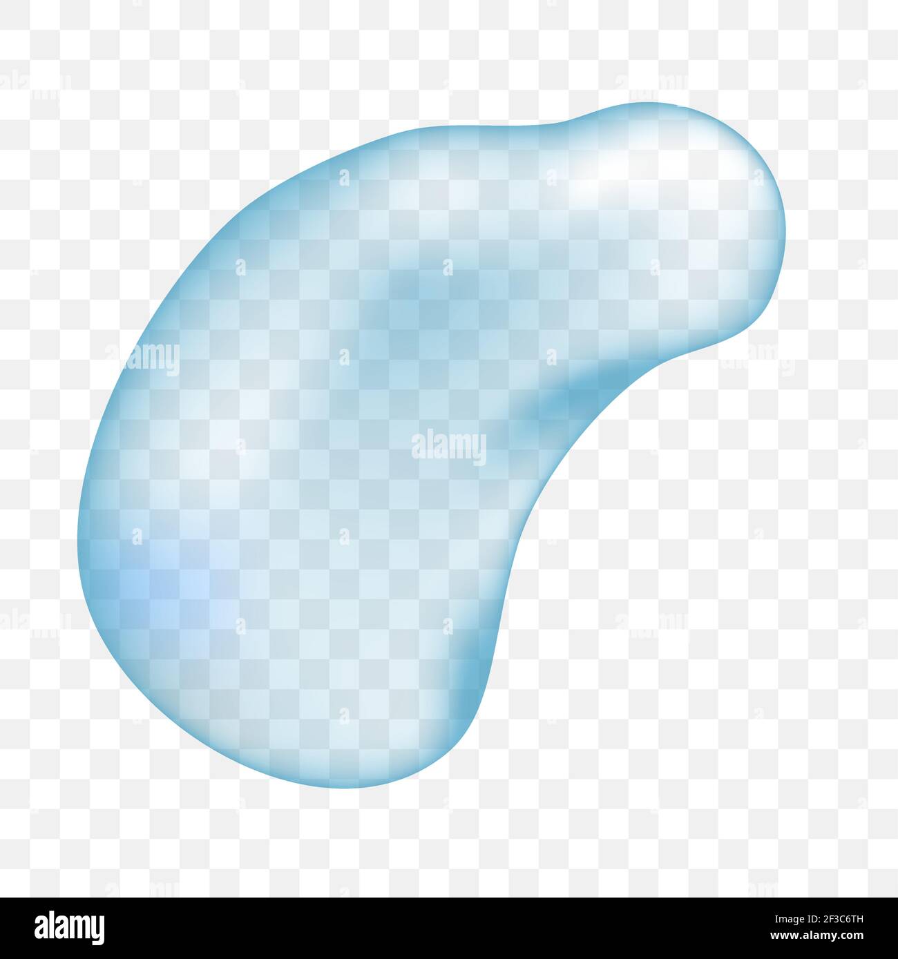 Realistic Bubble Blue Pure Water, at Transparent Effect Background ...