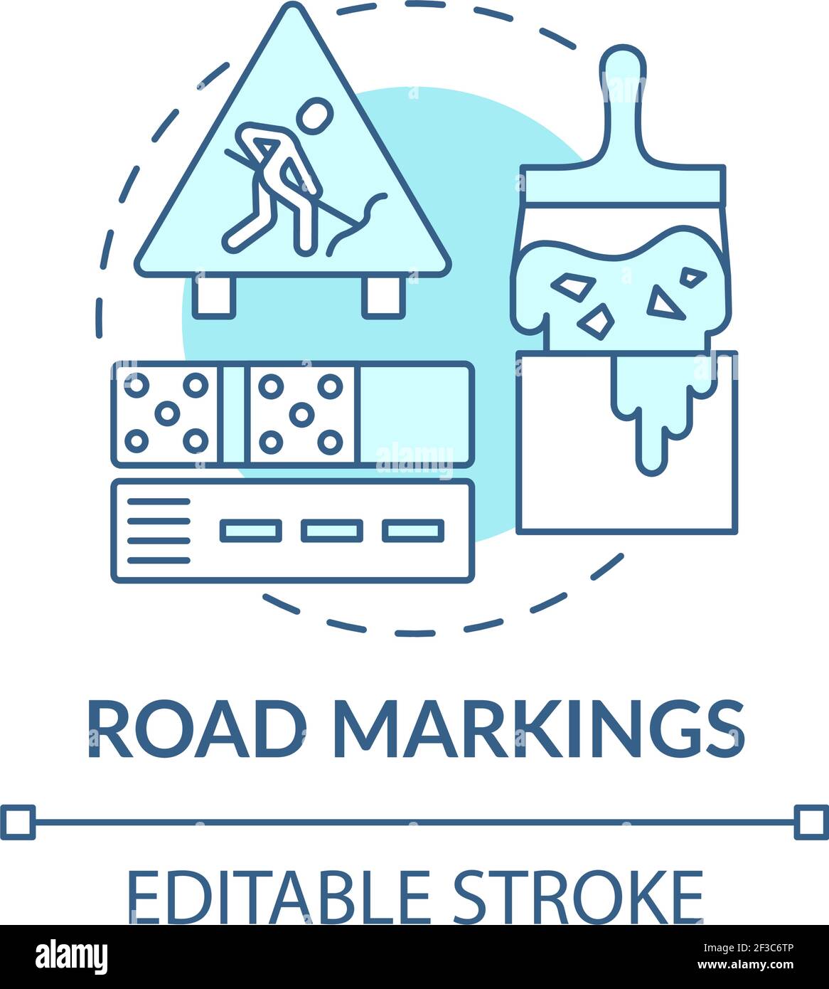 Road markings concept icon Stock Vector Image & Art - Alamy
