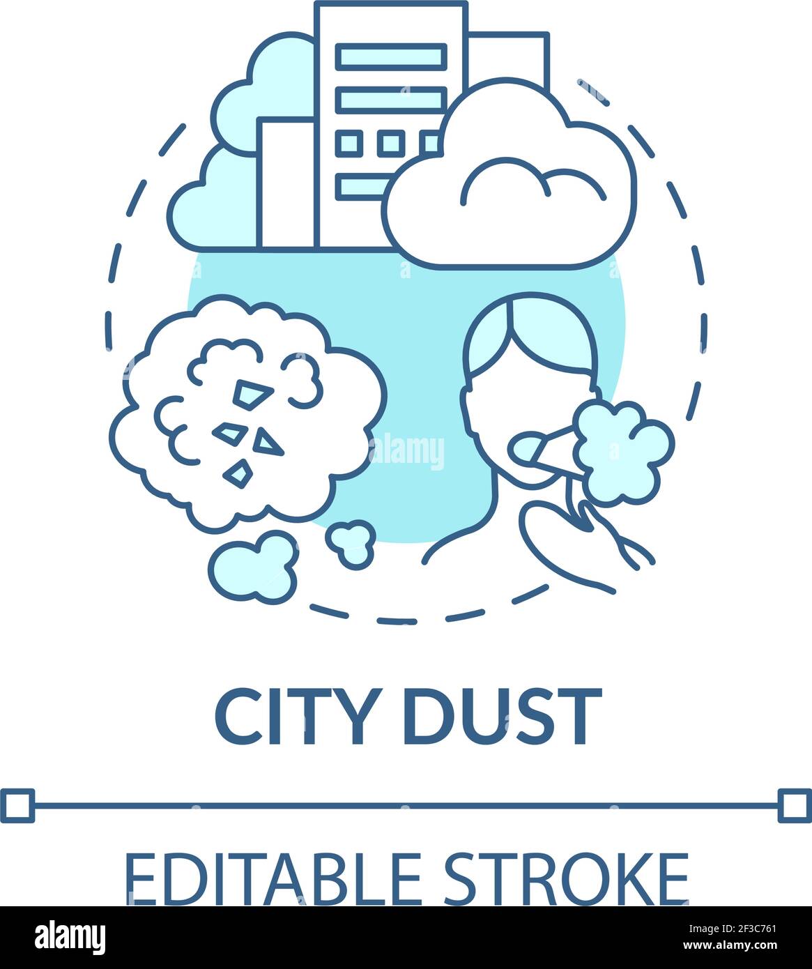 City dust concept icon. idea thin line illustration Stock Vector Image ...