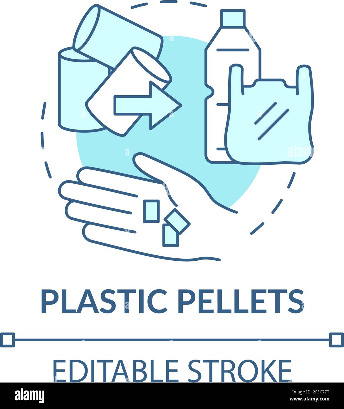 Plastic pellets concept icon. idea thin line illustration Stock Vector ...