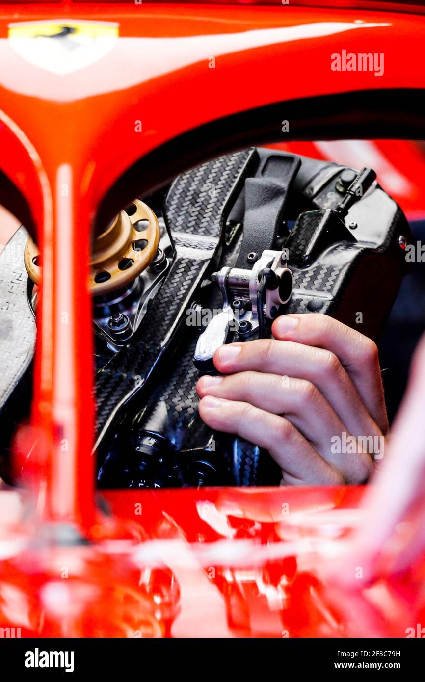 Scuderia Ferrari SF71H, steering wheel details during the 2018 Formula ...