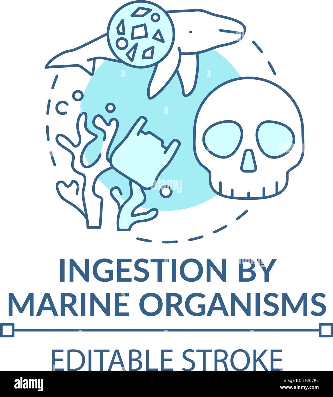 Ingestion by marine organisms concept icon Stock Vector Image & Art - Alamy