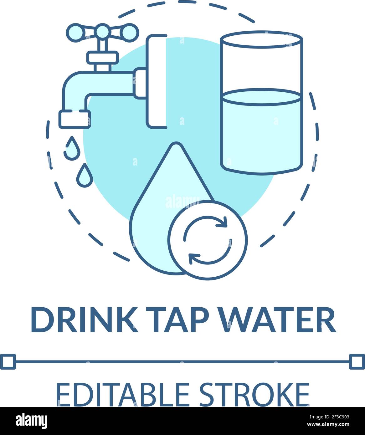 Drink tap water concept icon Stock Vector Image & Art - Alamy