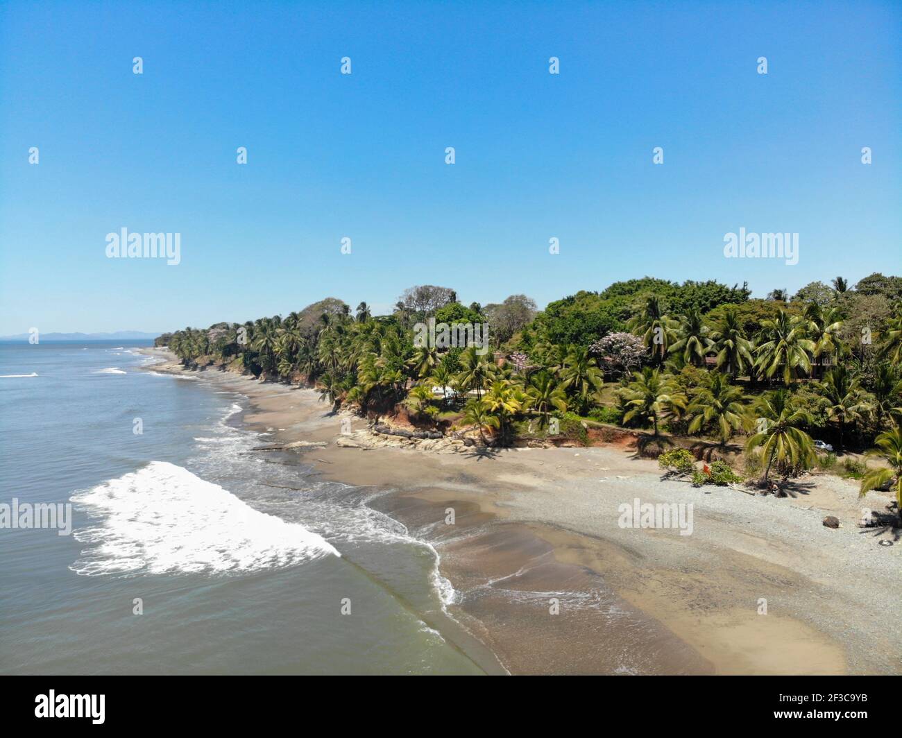 An aerial view of a tropical beach Stock Photo - Alamy
