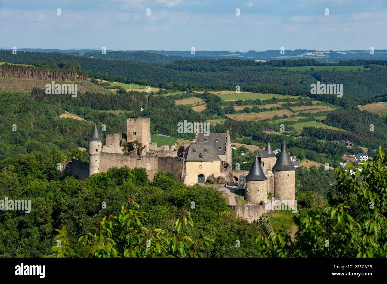 Luxembourg: Bourscheid Castle, medieval fortress Stock Photo - Alamy