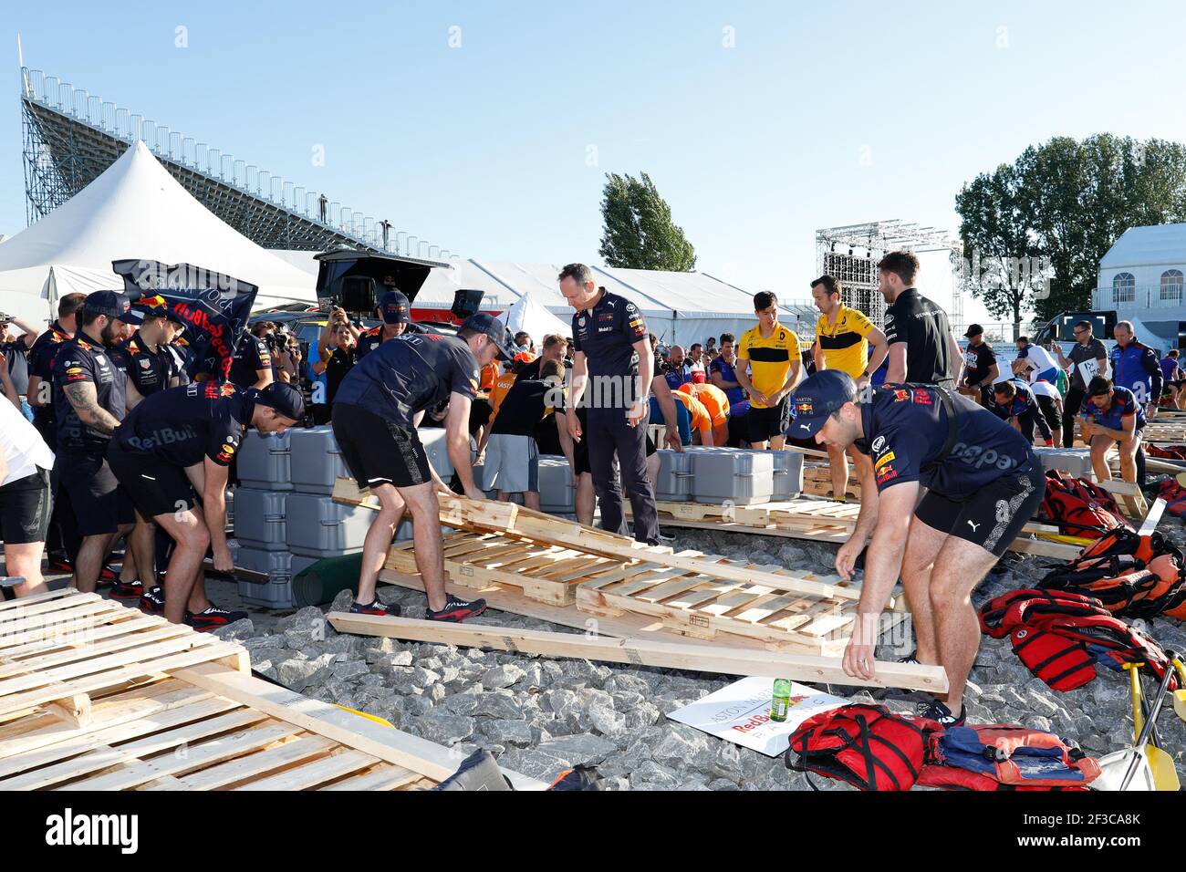 RED BULL team, ambiance rafting race during the 2018 Formula One World ...