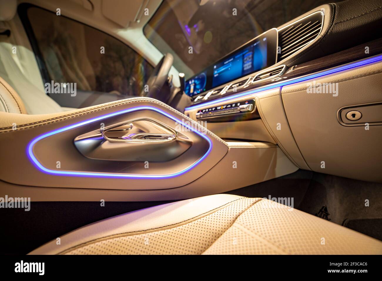 Lit Up Car Interior