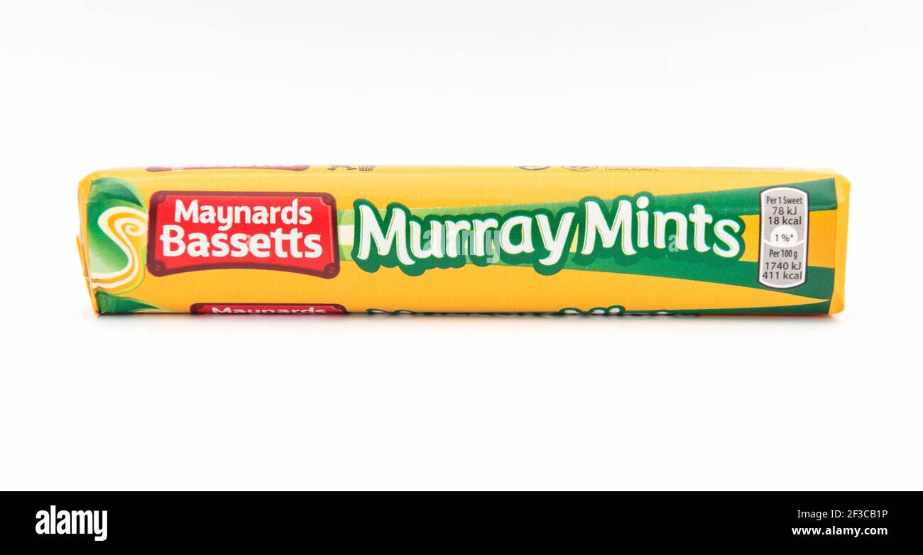 Maynards Bassetts Murray mints tube pack Stock Photo - Alamy