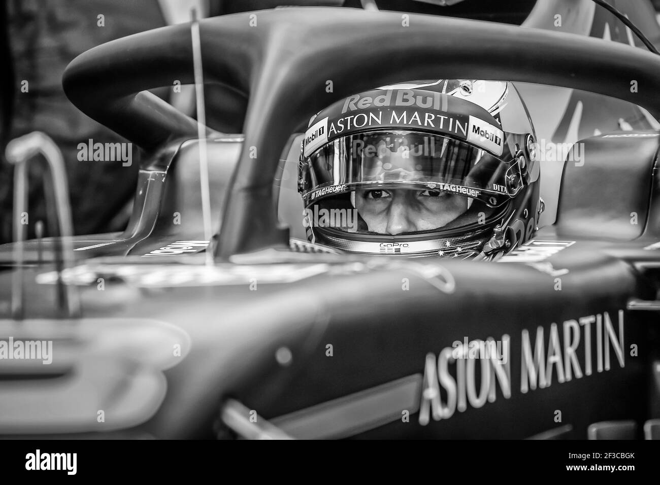 Red bull garage Black and White Stock Photos & Images - Alamy