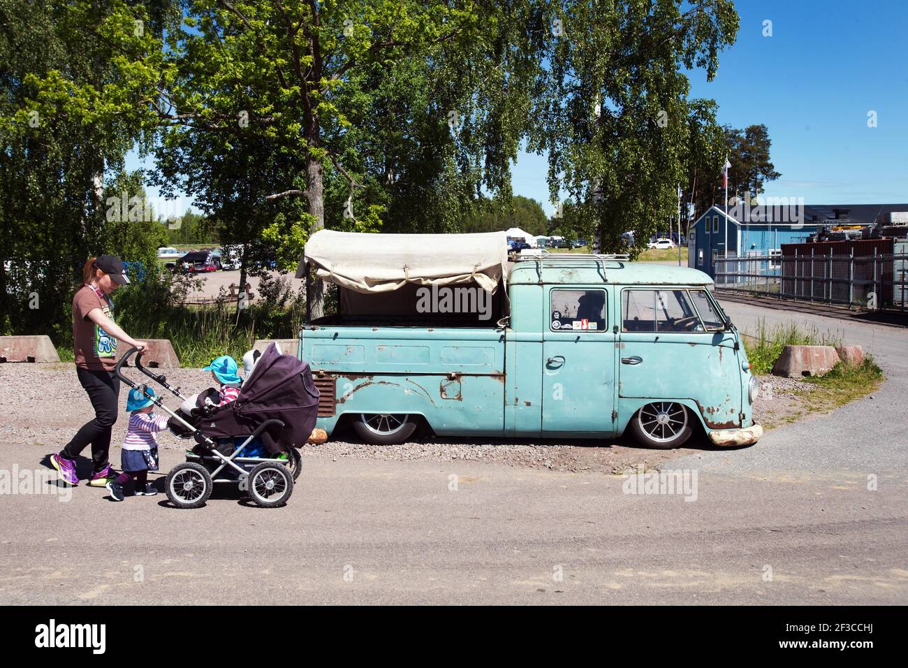 Volkswagen meeting Bug Run at Mantorp park Stock Photo - Alamy