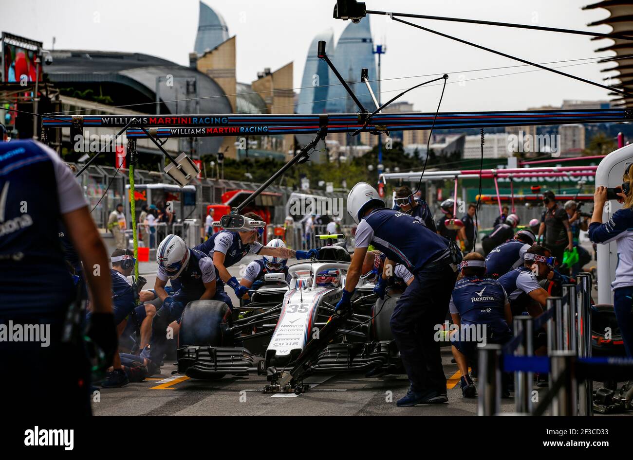 SIROTKIN Sergey (rus), Williams F1 Mercedes FW41, pitlane during the ...