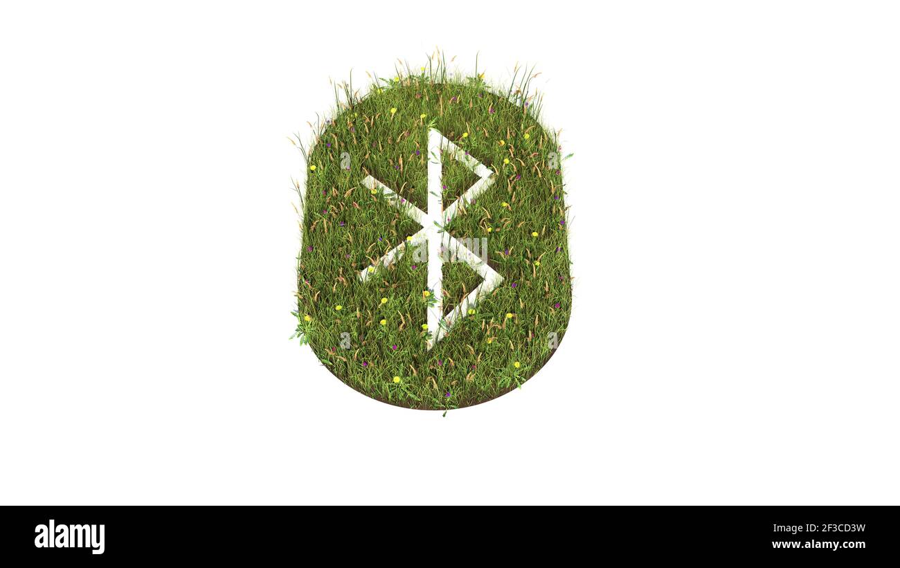 3d rendered grass field with colorful flowers in shape of inverted ...