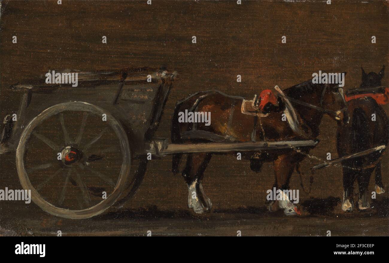 Carriage and horses paintings hi-res stock photography and images - Alamy