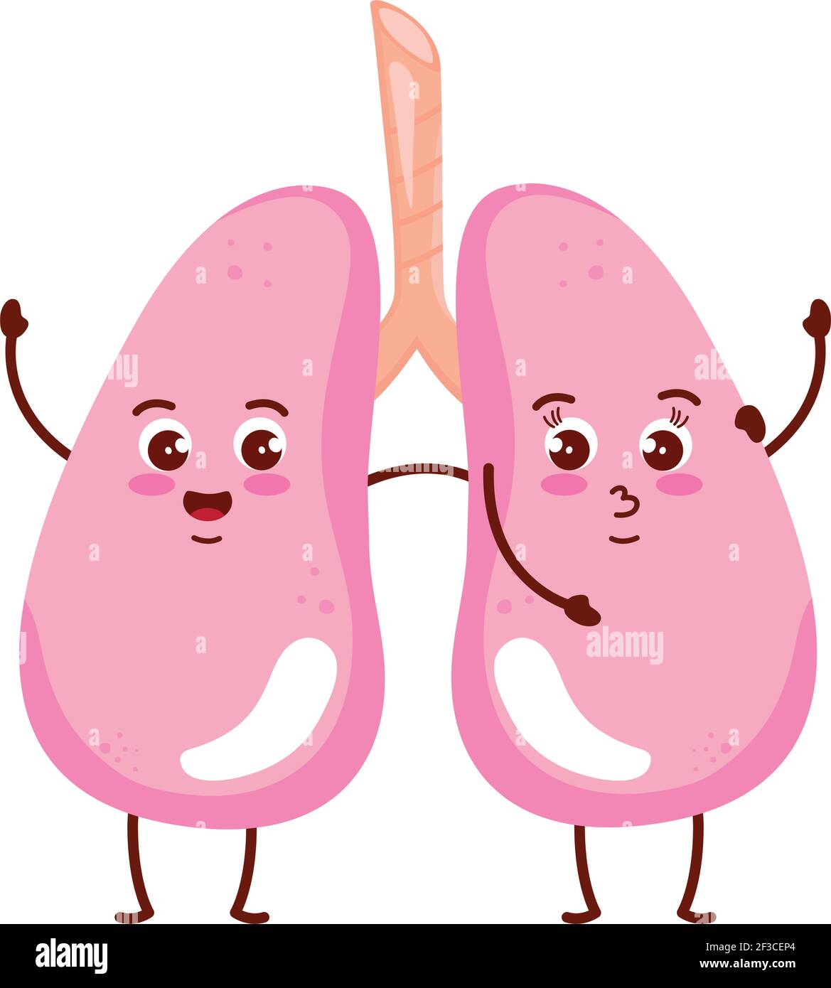 Cute human organs character Cut Out Stock Images & Pictures - Alamy