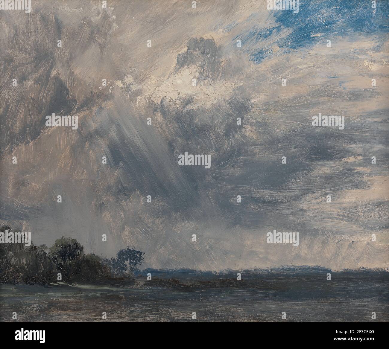 Study of a Cloudy Sky;Cloud study;Landscape with Grey Windy Sky;Study ...