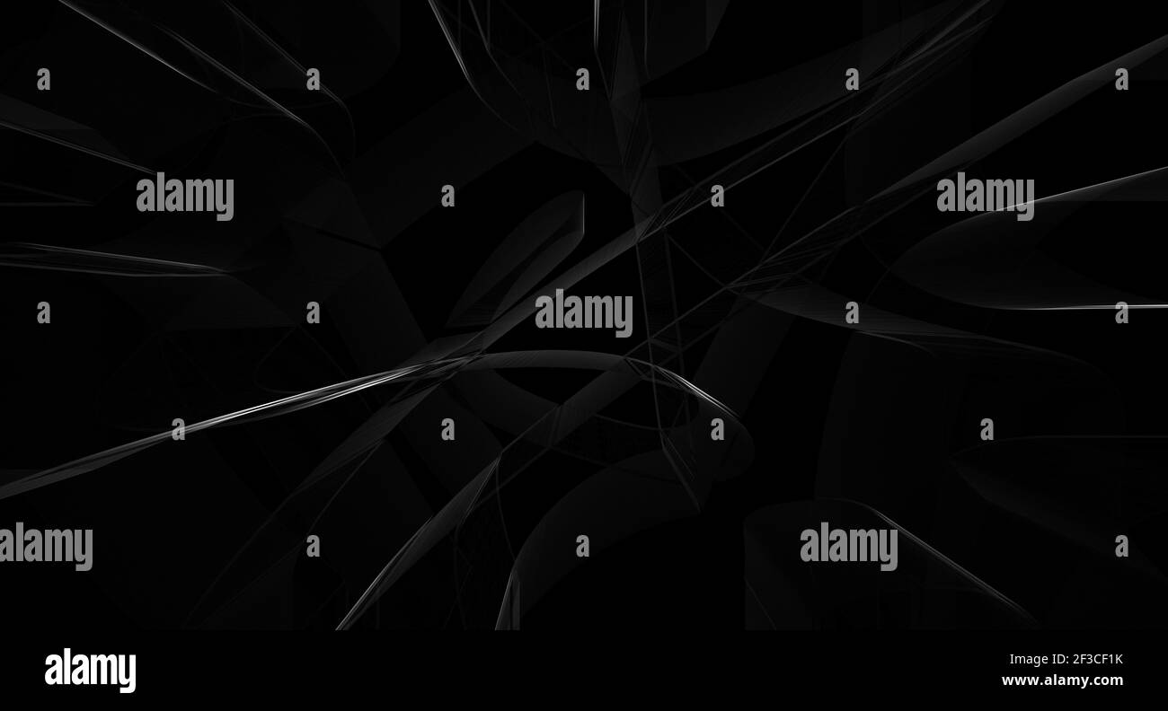 A dark abstract illustration with thin strings for background or ...