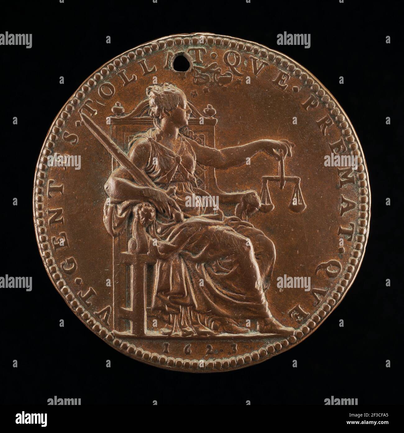 Justice with Sword and Scales [reverse], 1623 Stock Photo - Alamy