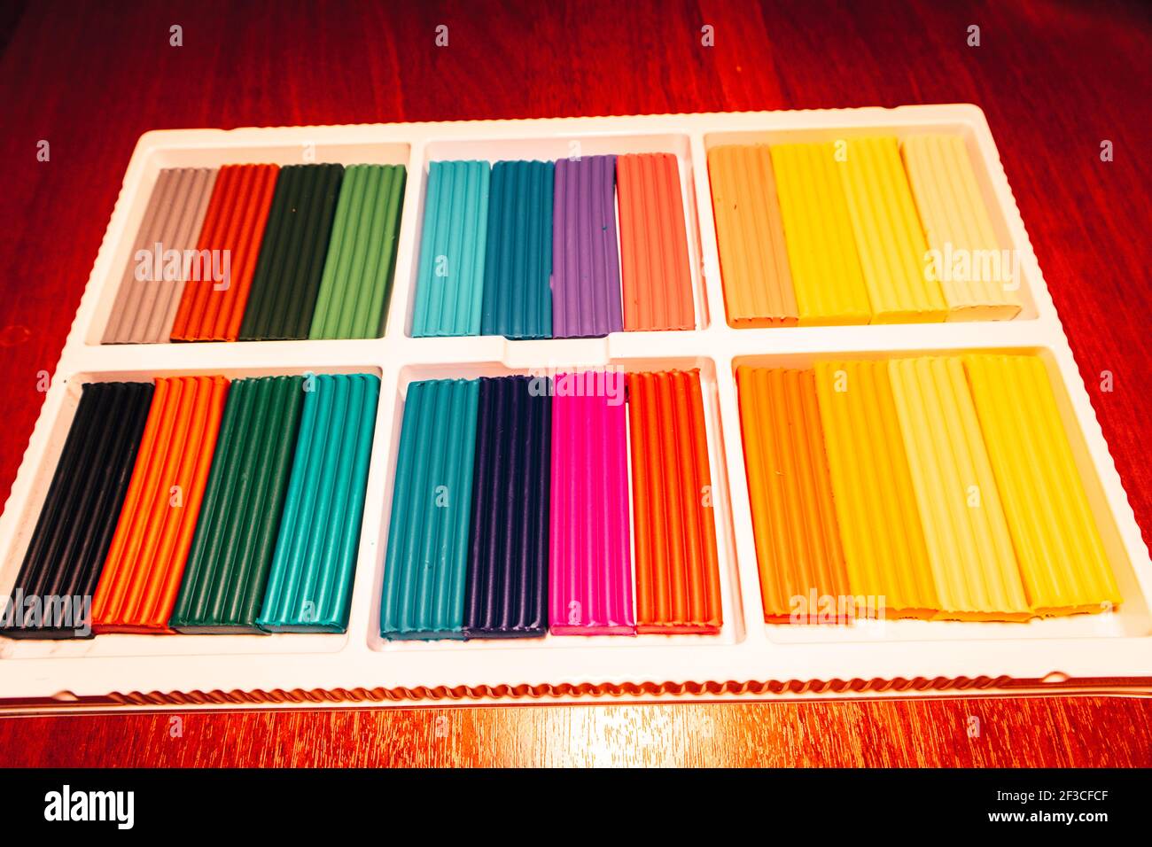 colored plasticine bars set box children's goods for creativity Stock ...