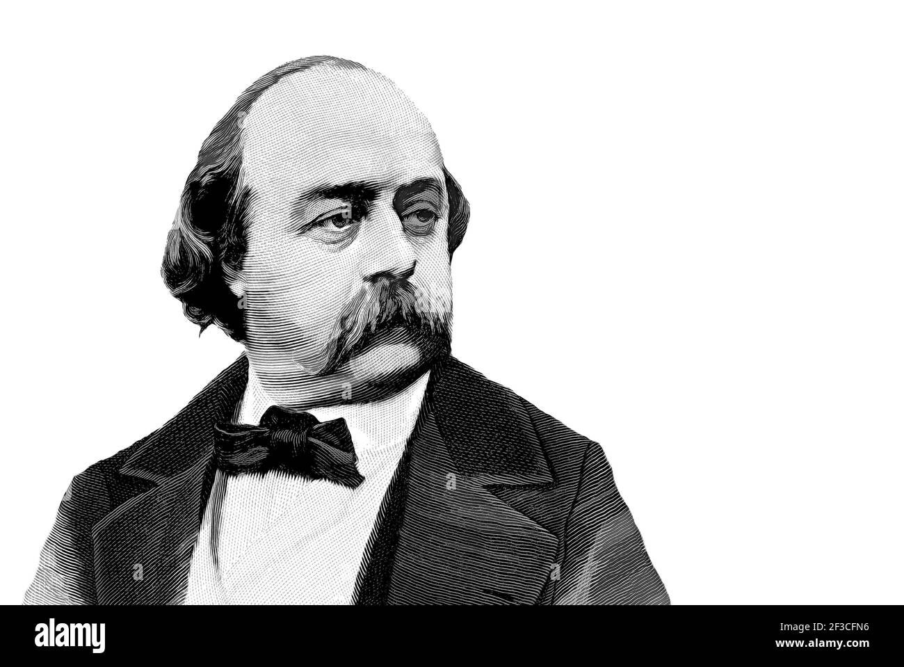 Gustave Flaubert, 1821 – 1880, French novelist Stock Photo - Alamy