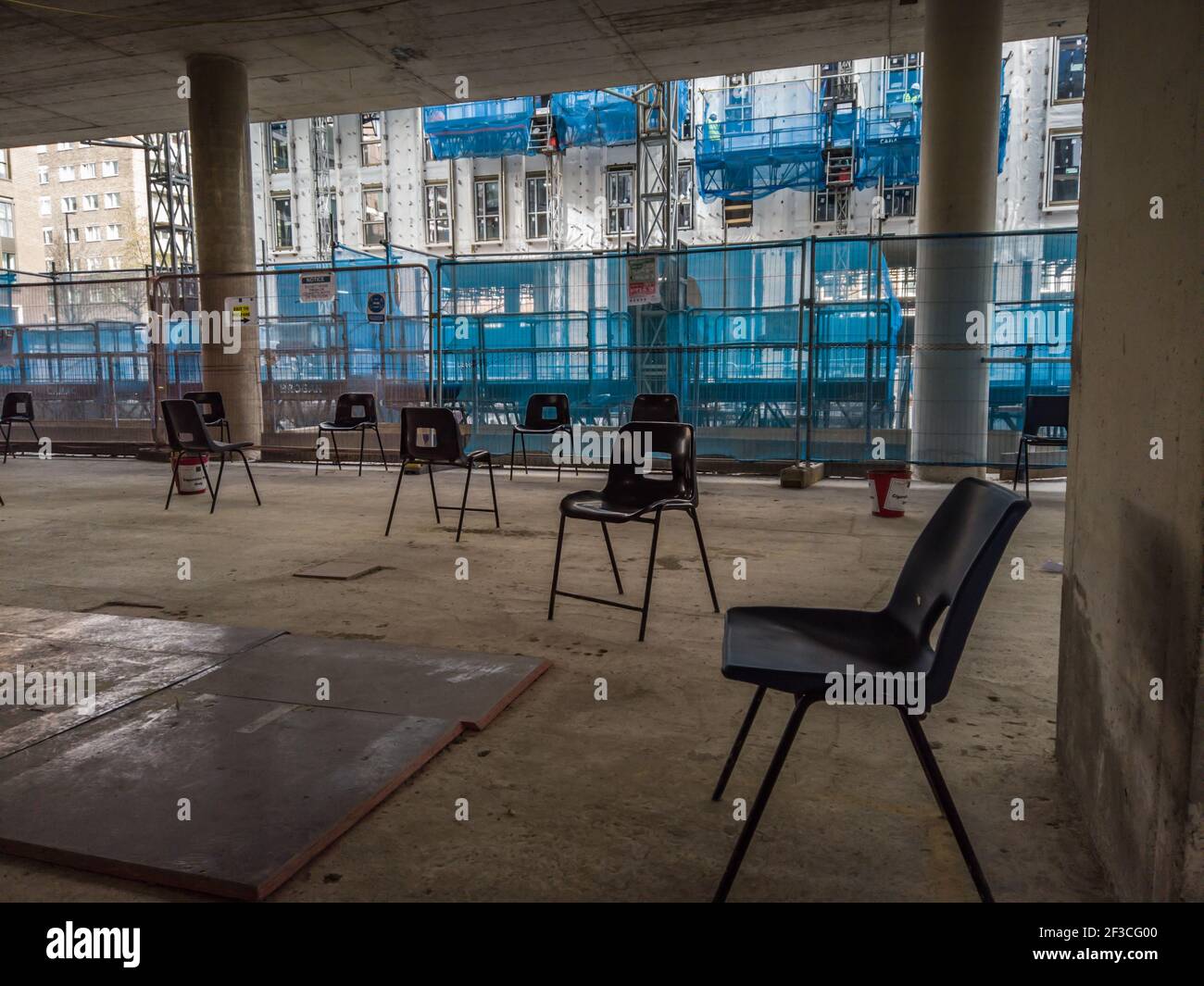 An empty construction site because of Covid-19 - new normal concept ...