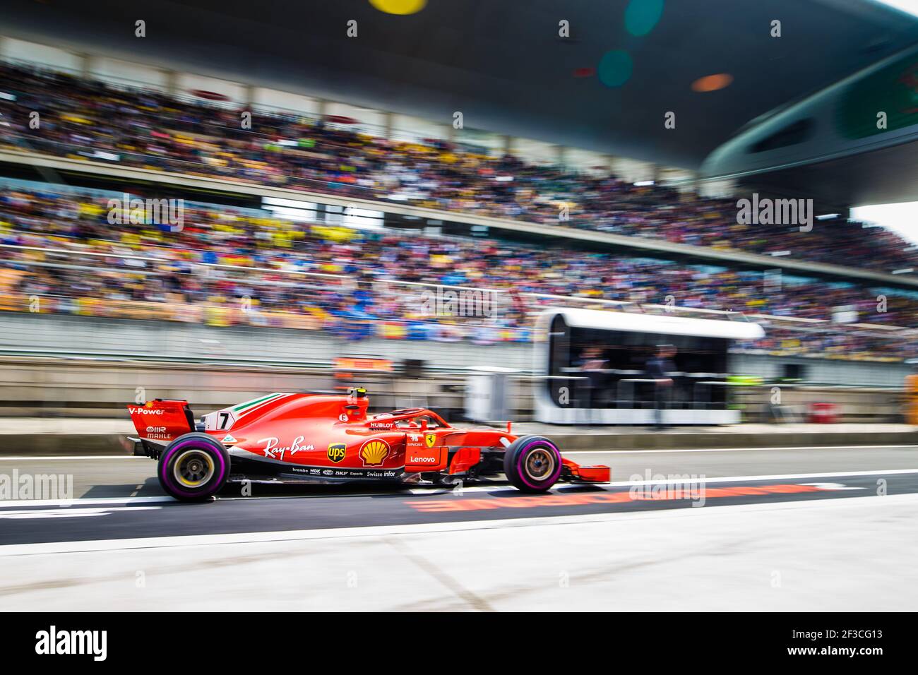 07 RAIKKONEN Kimi (fin), Scuderia Ferrari SF71H, action during 2018 ...