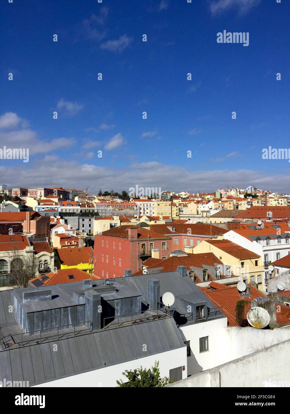 The oldest part of Lisbon showing the Alfama, Mouraria, and Castelo ...