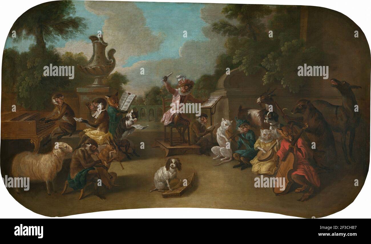 Singerie: The Concert, c. 1739 Stock Photo - Alamy