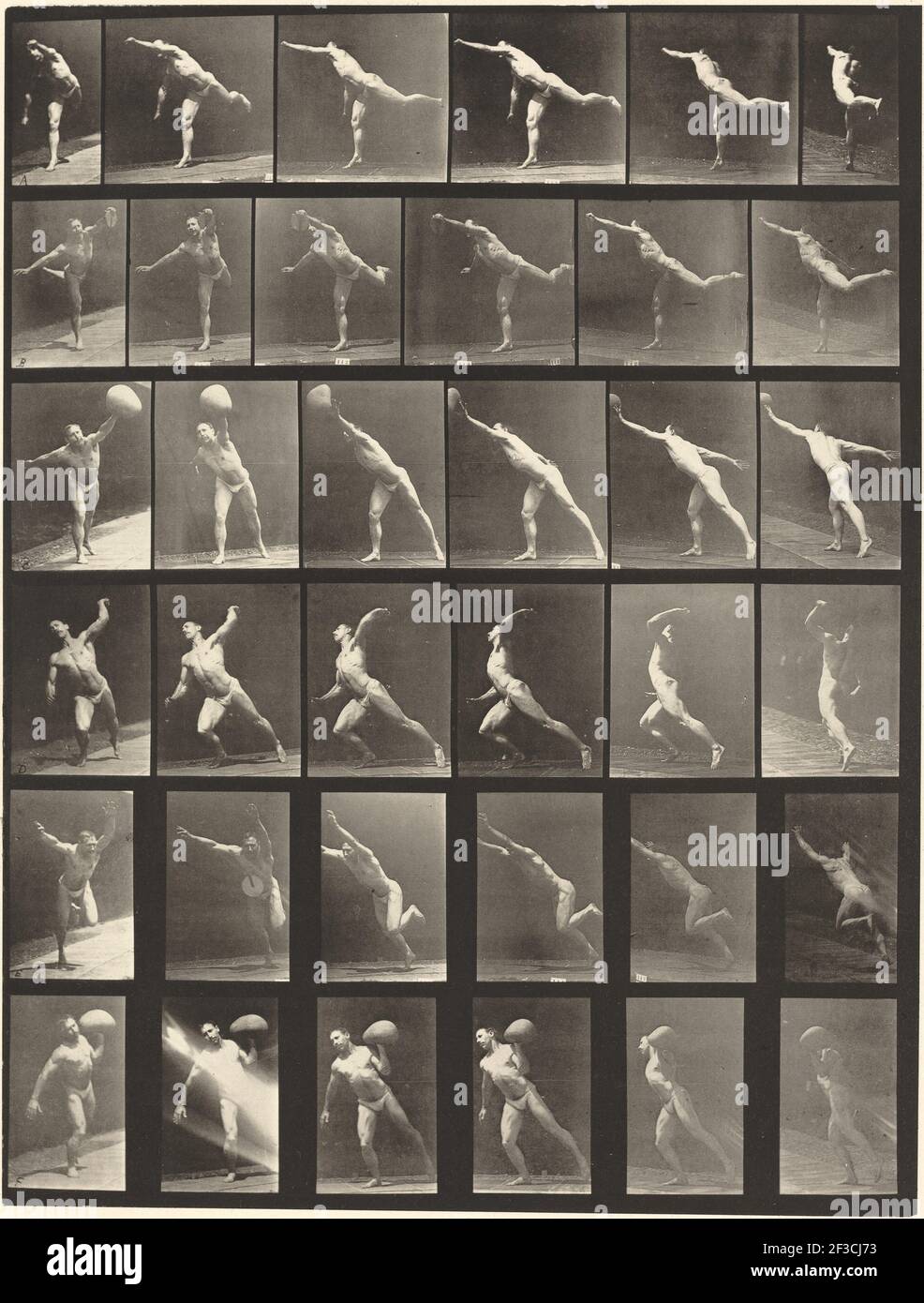 Plate Number 523. A: Striking a blow. B, E: Throwing disk. C, F ...