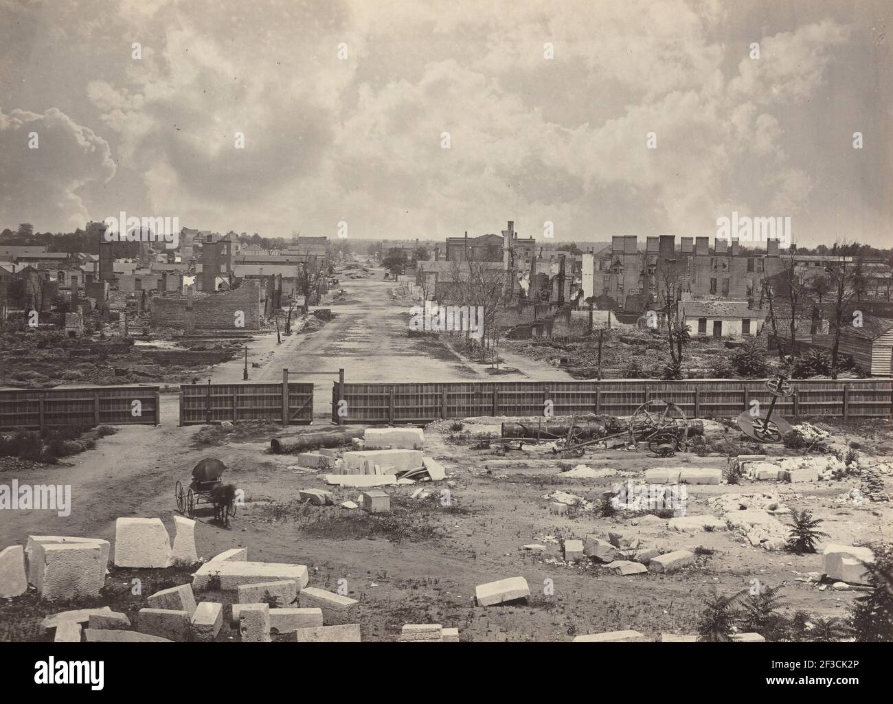Columbia from the Capitol, 1865-1866. Destruction of Columbia after ...
