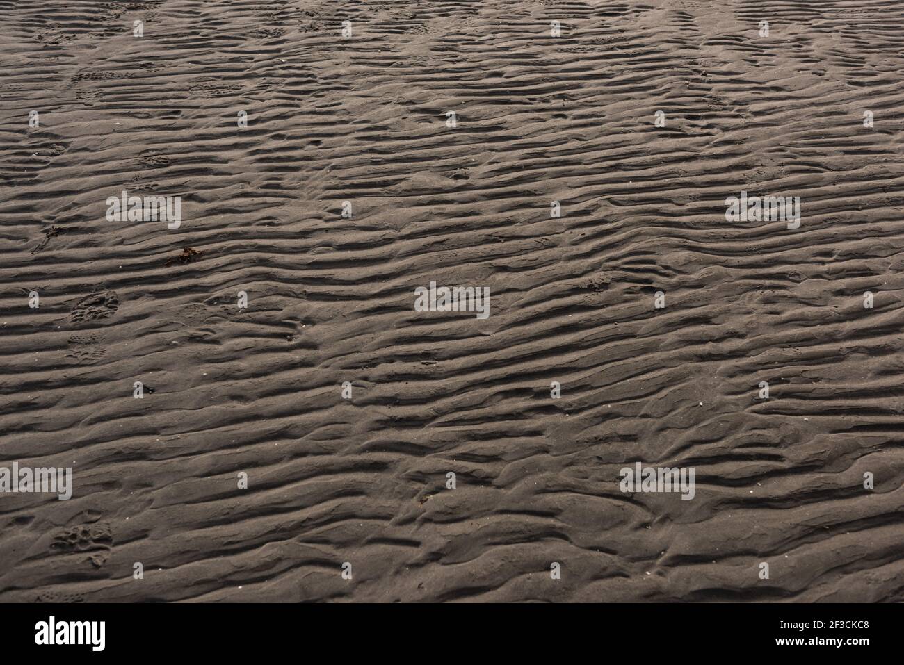 Wavy pattern of sand on a beach Stock Photo - Alamy