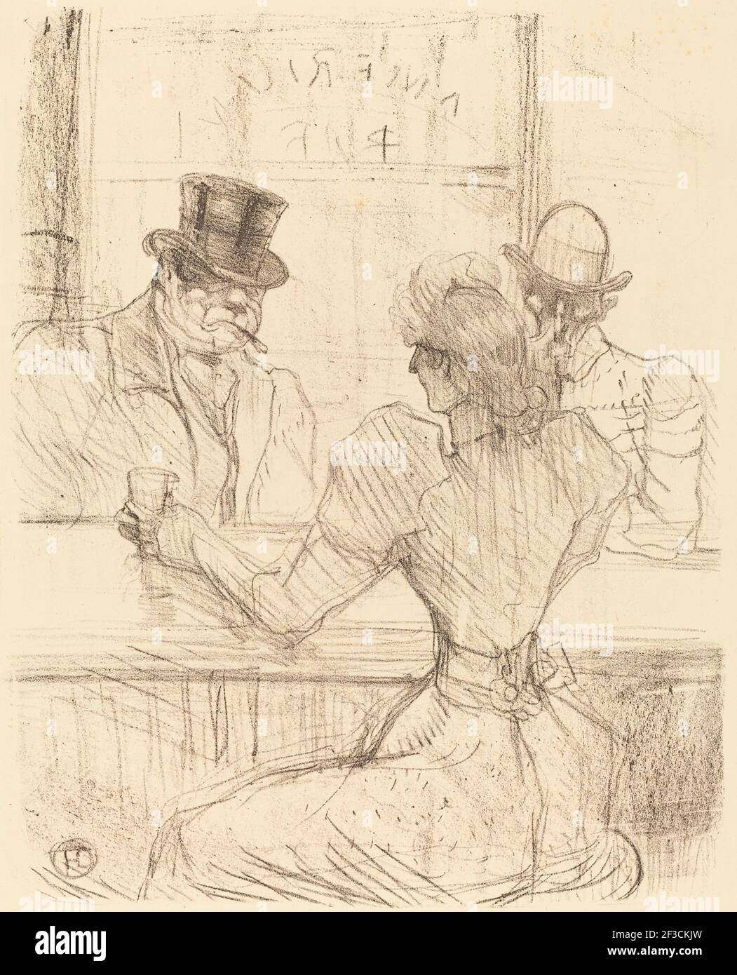 At the Picton Bar, rue Scribe (Au bar Picton, rue Scribe), 1896 Stock ...
