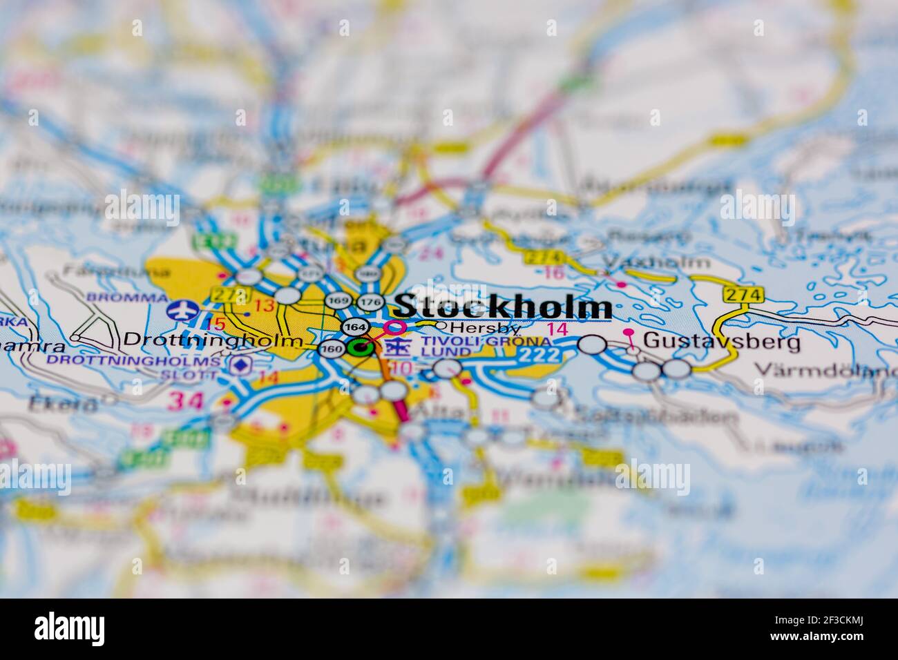 Stockholm Shown on a geography map or road map Stock Photo - Alamy