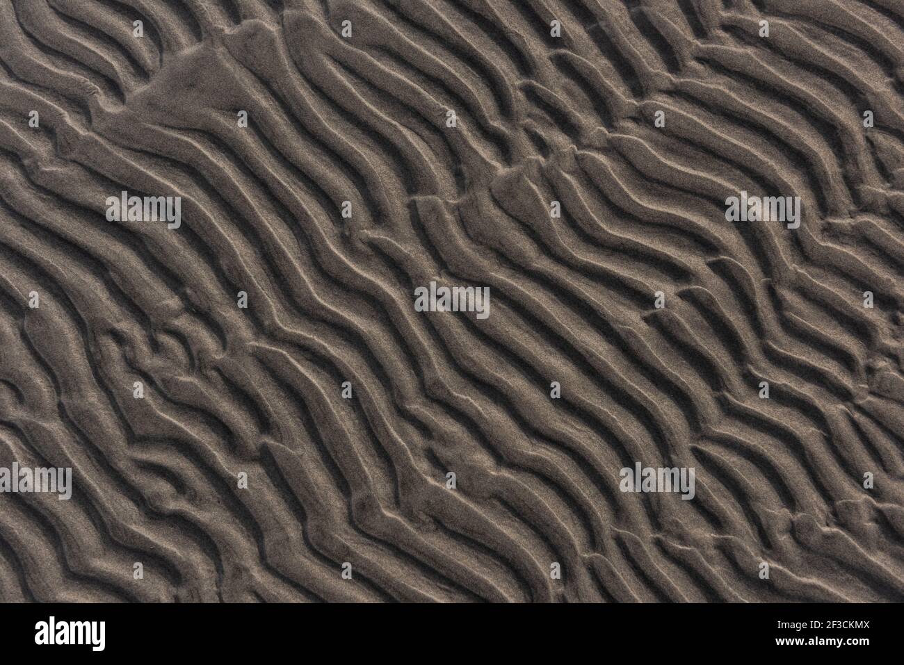 Wavy pattern of sand on a beach Stock Photo - Alamy